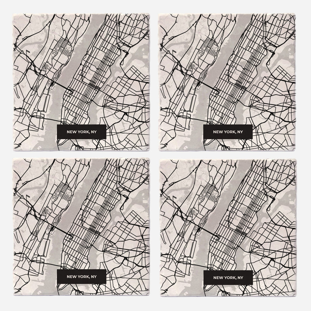 New York Modern Map – Versatile Coasters