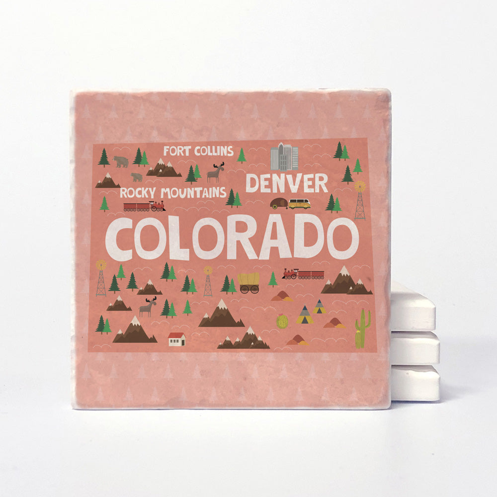 Colorado State Illustration – Versatile Coasters